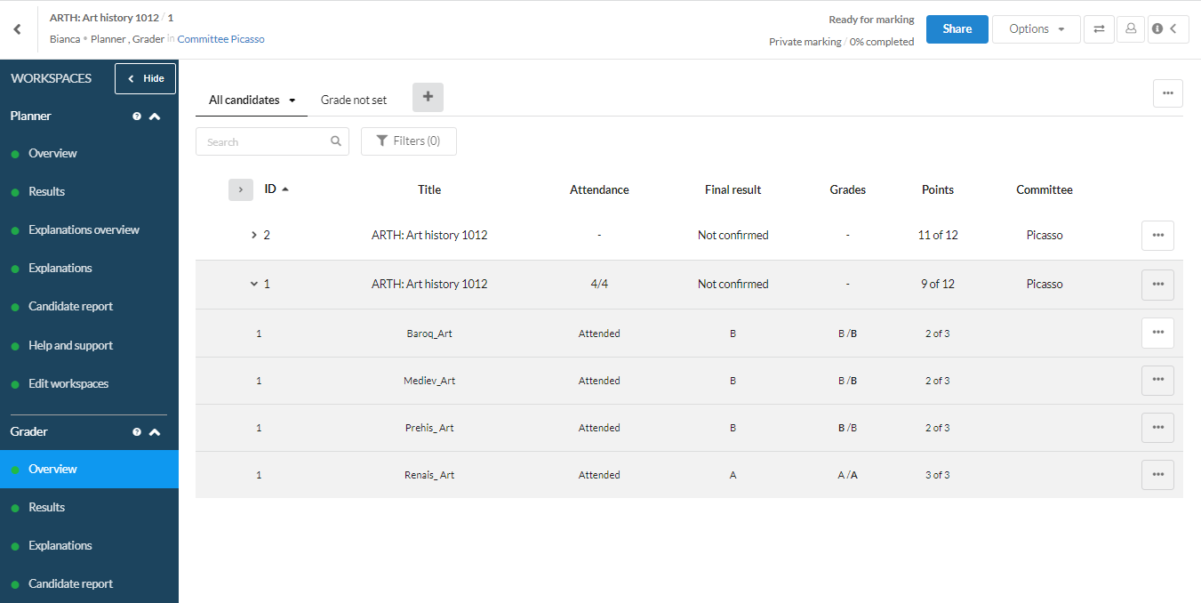 Assessment path - Graders – Inspera Help Center
