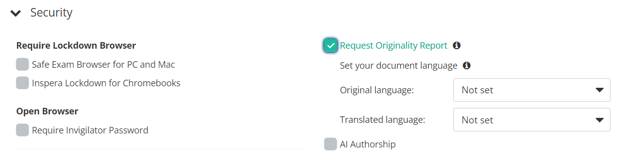 Originality Reports - Inspera Originality – Inspera Help Center