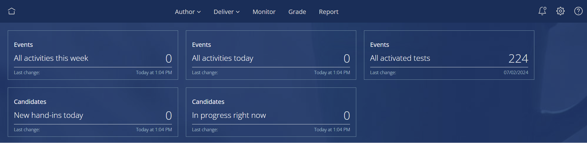 Dashboard Interface – Inspera Help Center