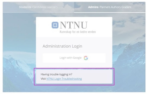 Custom login help text – Inspera Help Center