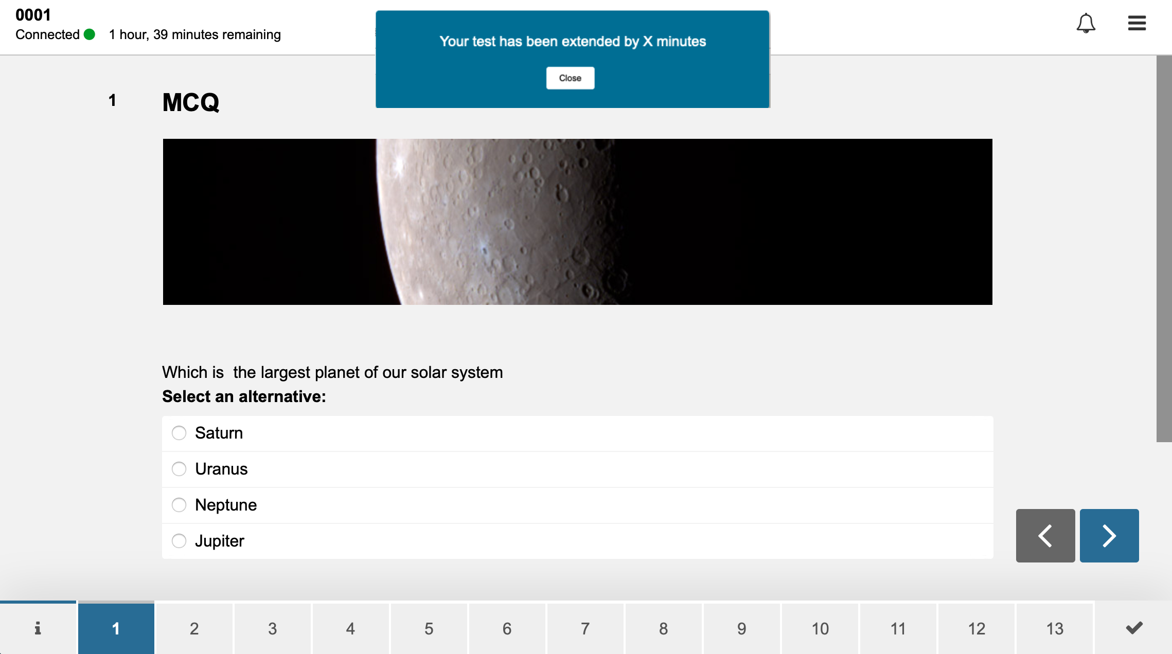 Notification to candidate when extra time is added – Inspera Help Center